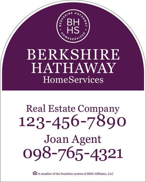 24" x 30" Berkshire Hathaway Agent Branded Tombstone Panel - Towers ...