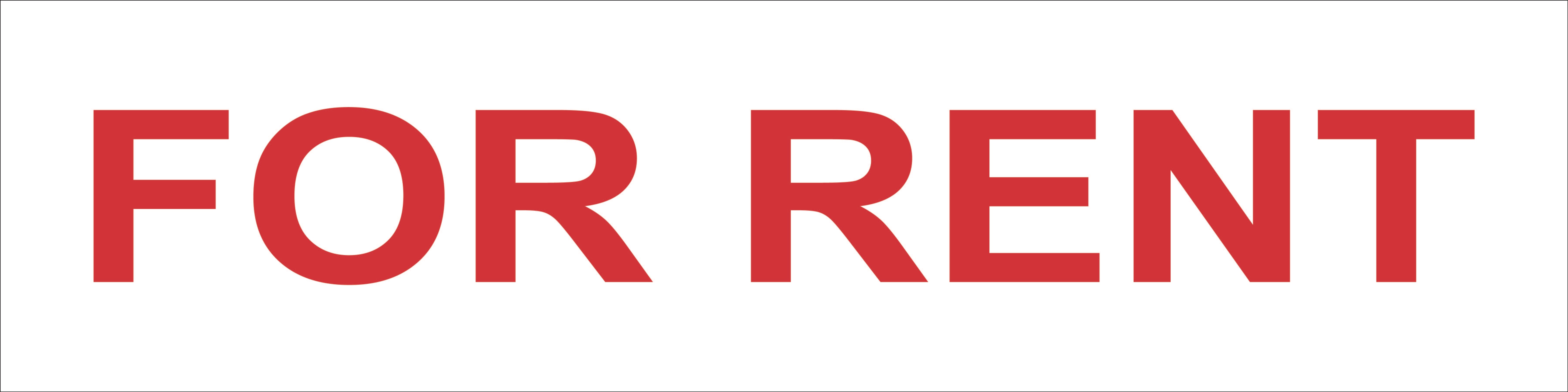 6" x 24" Generic For Rent Rider - Towers Sign Marketing